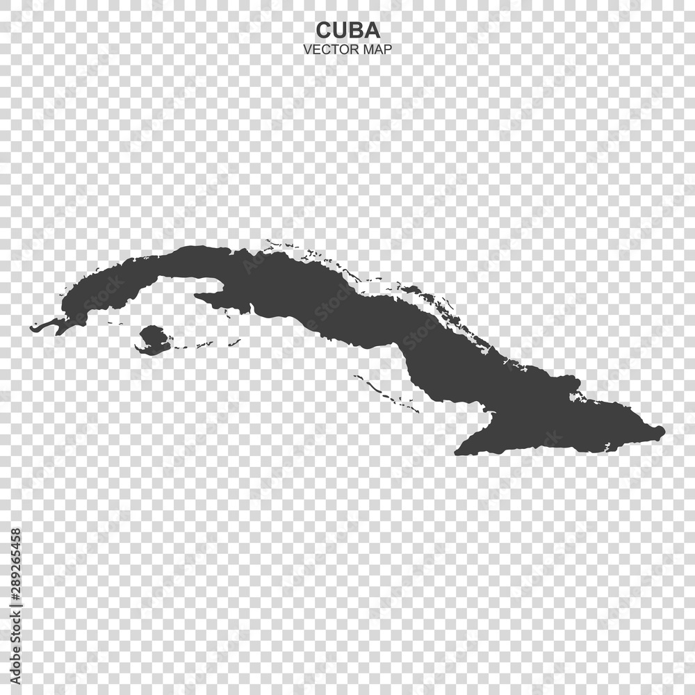 vector map of Cuba isolated on transparent background Stock Vector ...