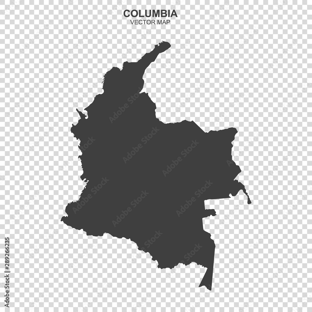 vector map of Columbia isolated on transparent background Stock Vector ...