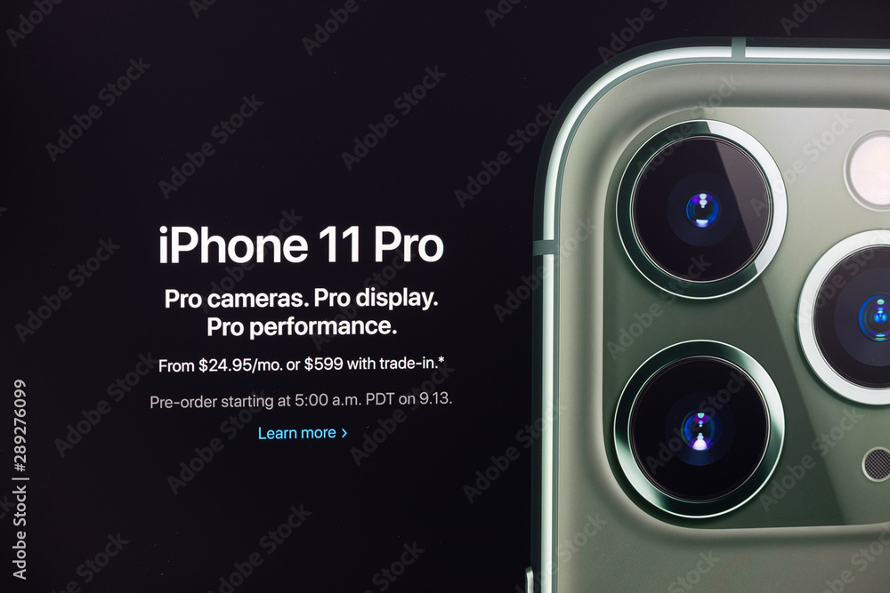 Apple Inc. Officially Announced the iPhone 11 Pro Stock Photo | Adobe Stock