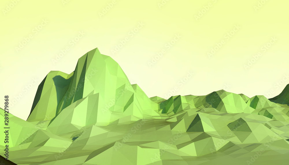 Geometric Mountain Low poly Landscape art Concept minimal with Colorful ...