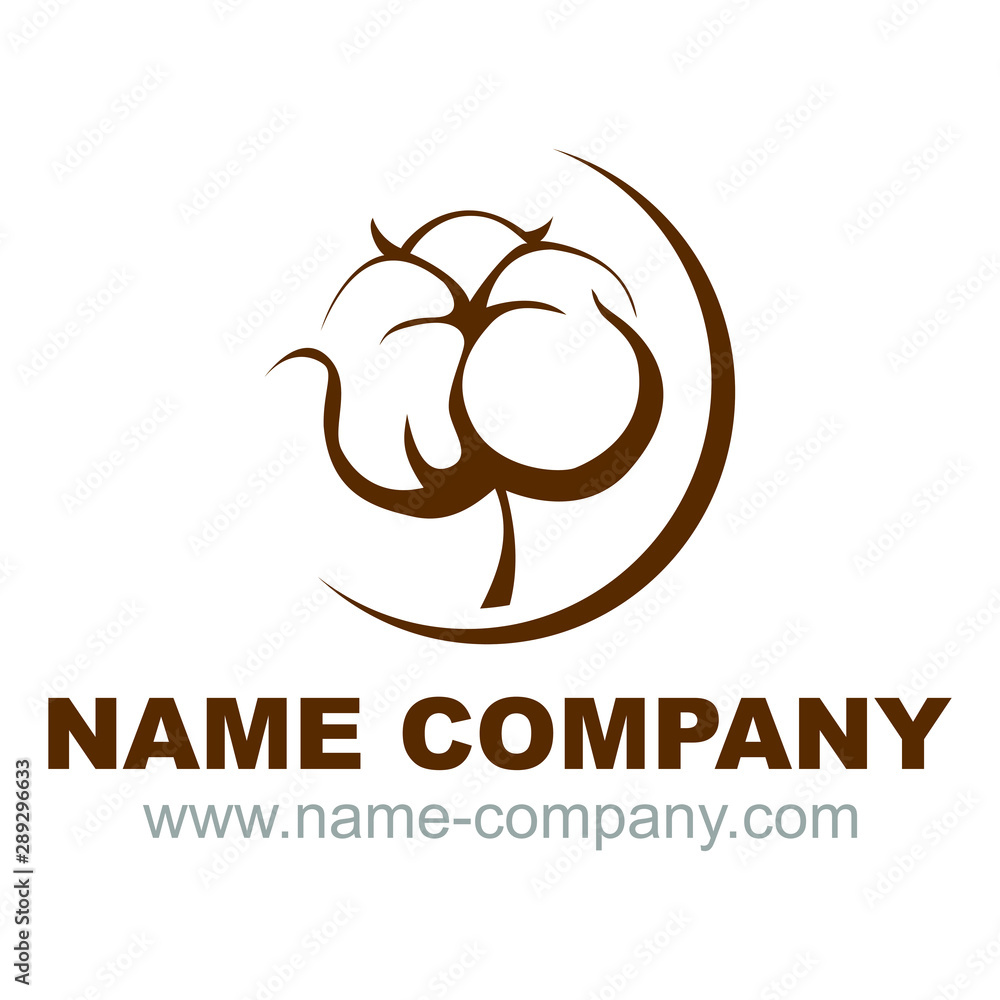 logo vectoriel fleur de coton bio Stock Vector | Adobe Stock