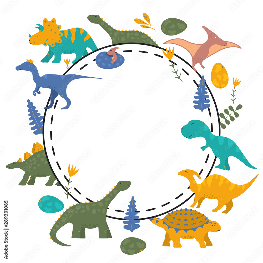 Little Dinosaur Border PNG Image Free Download And Clipart, 49% OFF