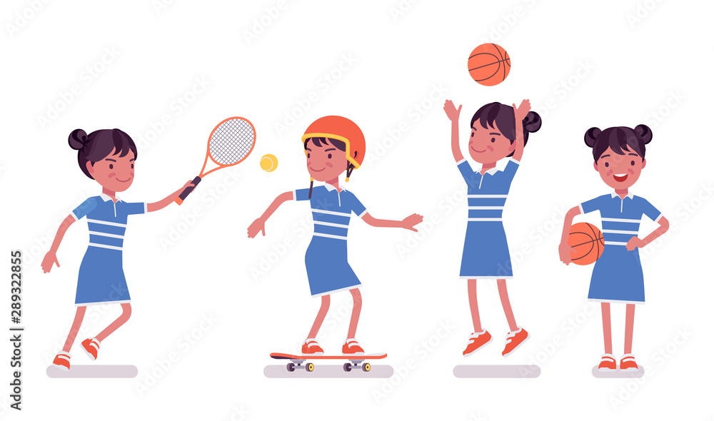 Children Playing Tennis Clipart Female