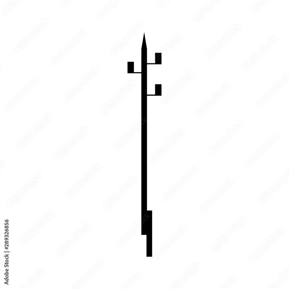 Wood power line icon. High voltage electric pylon. Power line symbol ...