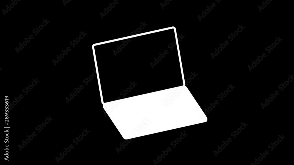 Computer Components Assemble in an Isometric Animation. isometric ...