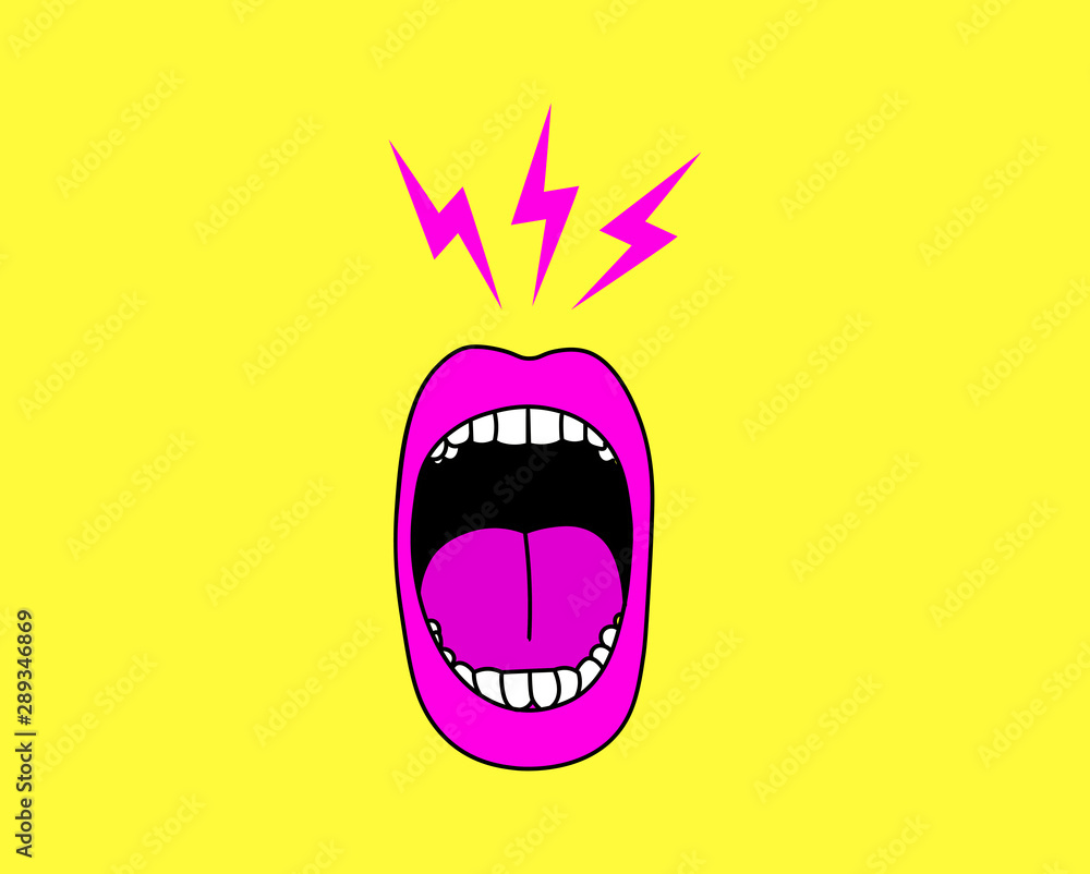 Cartoon screaming mouth vector illustration. Stock Vector | Adobe Stock Cartoon screaming mouth vector illustration. Stock Vector | Adobe Stock