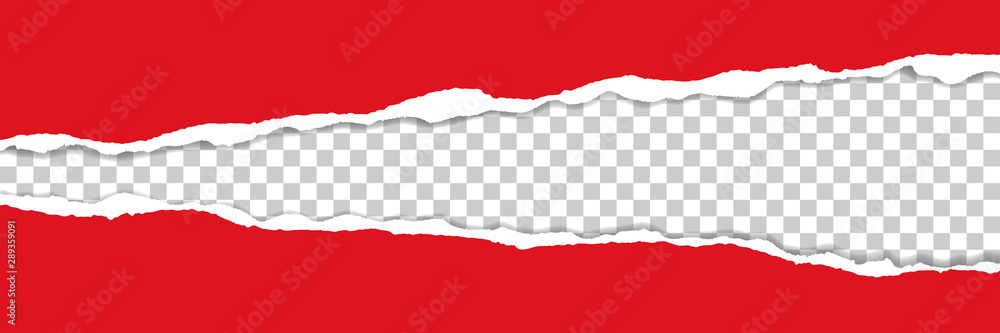 horizontal torn red paper for pattern and design Stock Vector | Adobe Stock