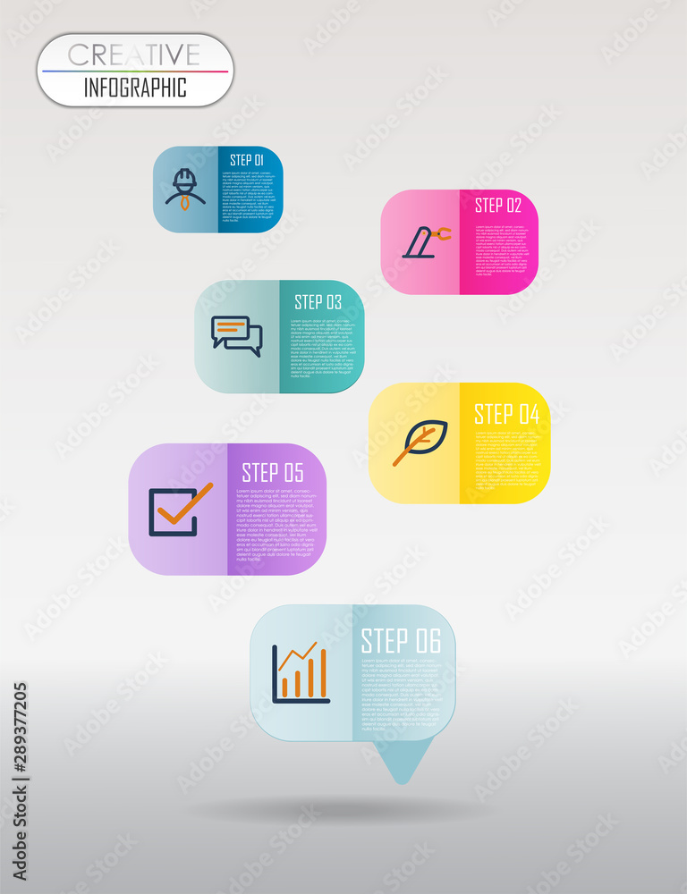 Infographic Diagram design with step process flowchart for Business and ...