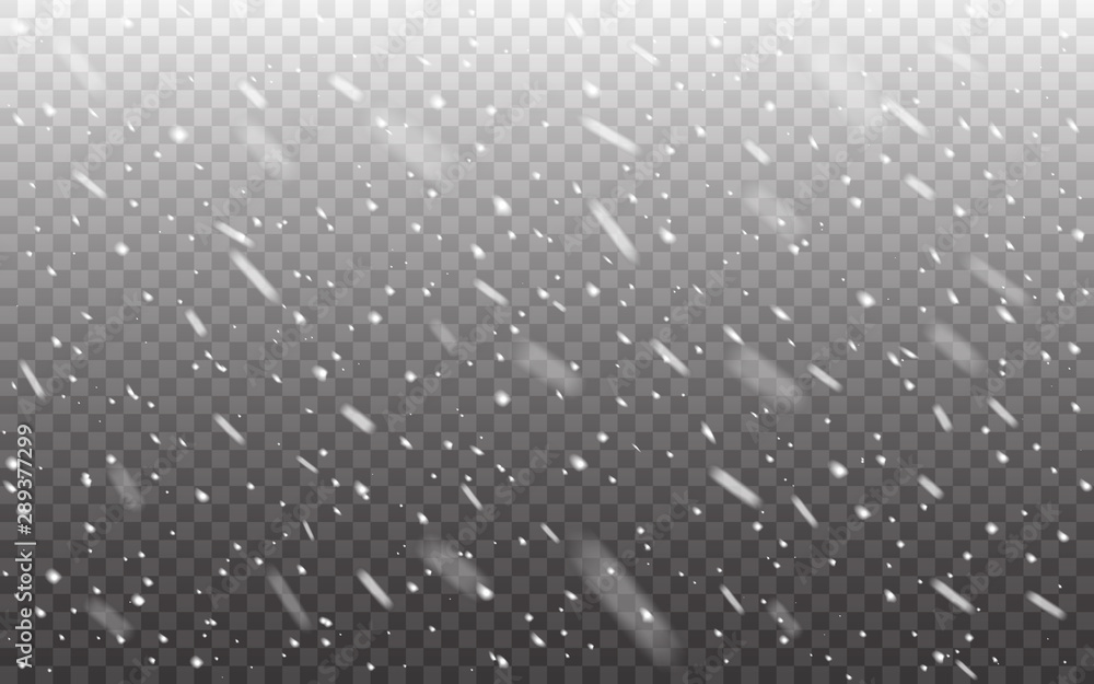 Snow background. Snowfall realistic on transparent backdrop. Snow ...