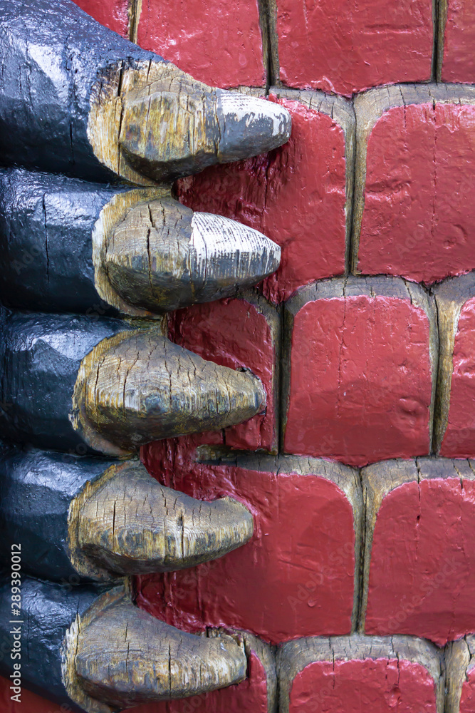 animal claws in a texture of indigenous indian art totem in Ottawa ...