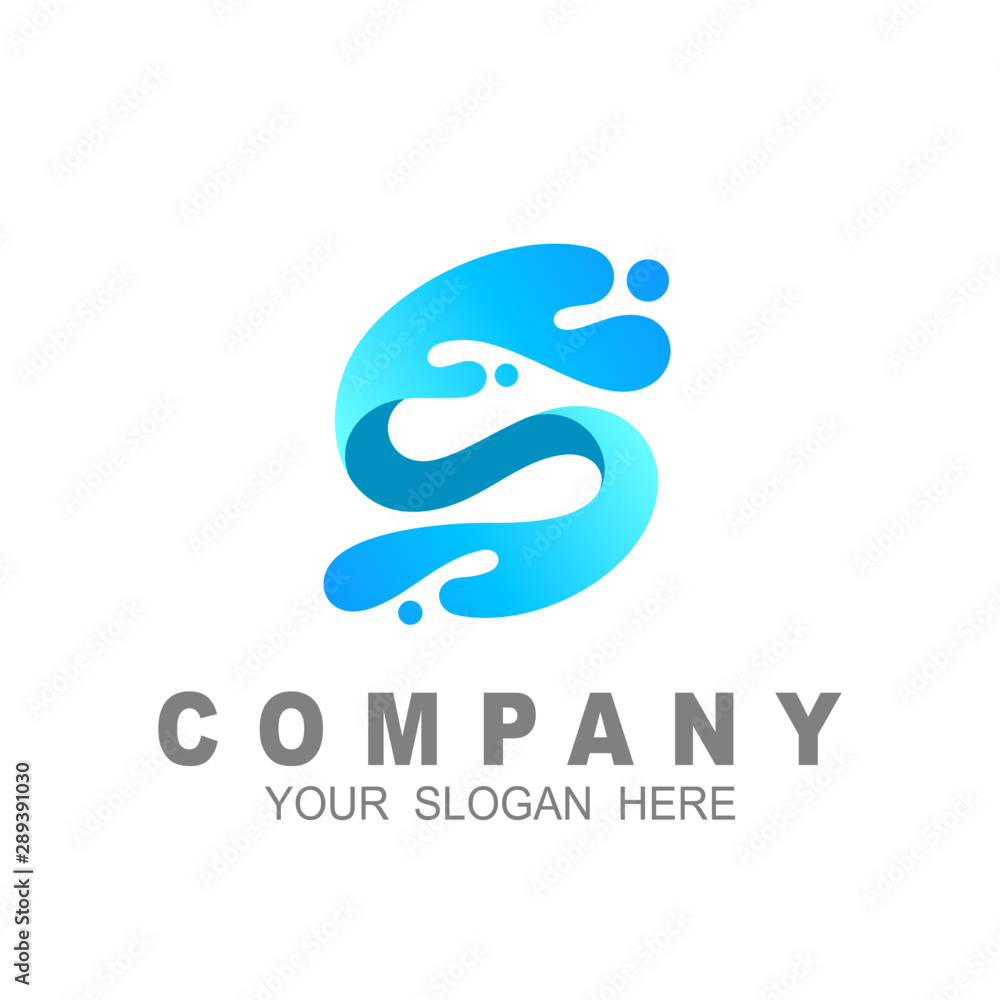 S logo and water drop icon template, letter s logo vector Stock Vector ...