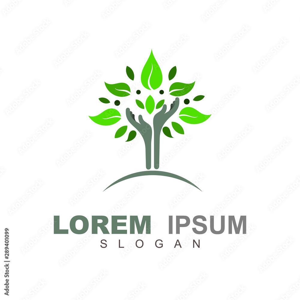 tree logo with education icon, vector illustration, logo concept for ...