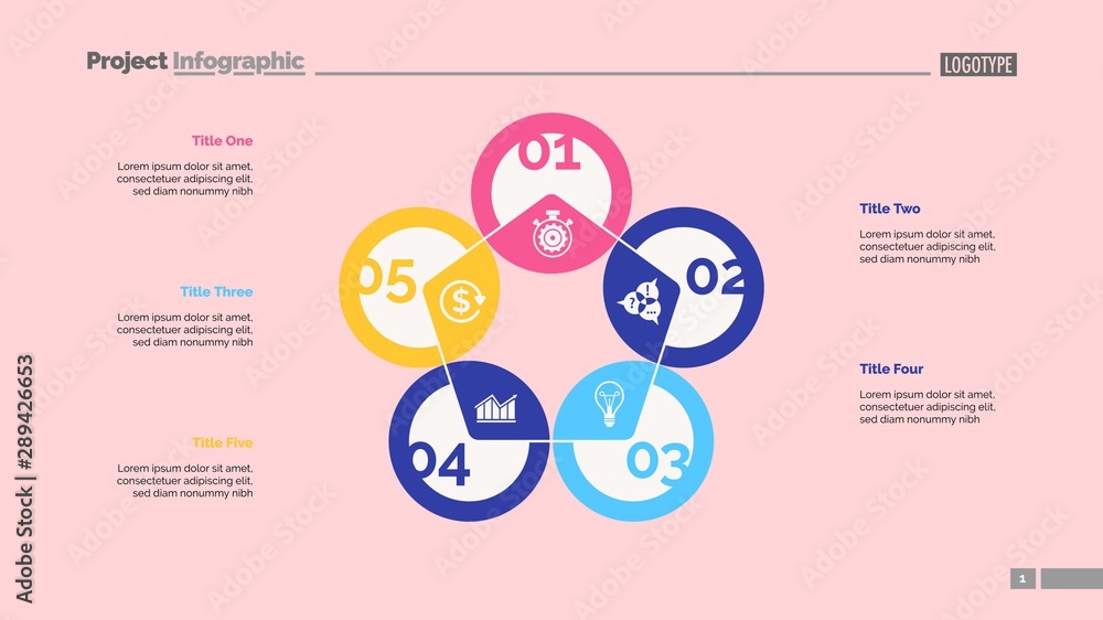 Pentagon chart. Process diagram, cycle graph, layout. Creative concept ...