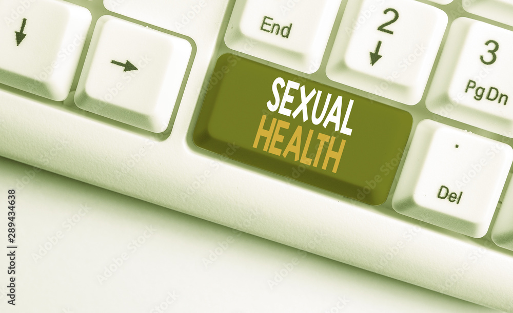 Text sign showing Sexual Health. Business photo showcasing positive and ...