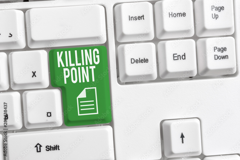 Conceptual hand writing showing Killing Point. Concept meaning Phase ...