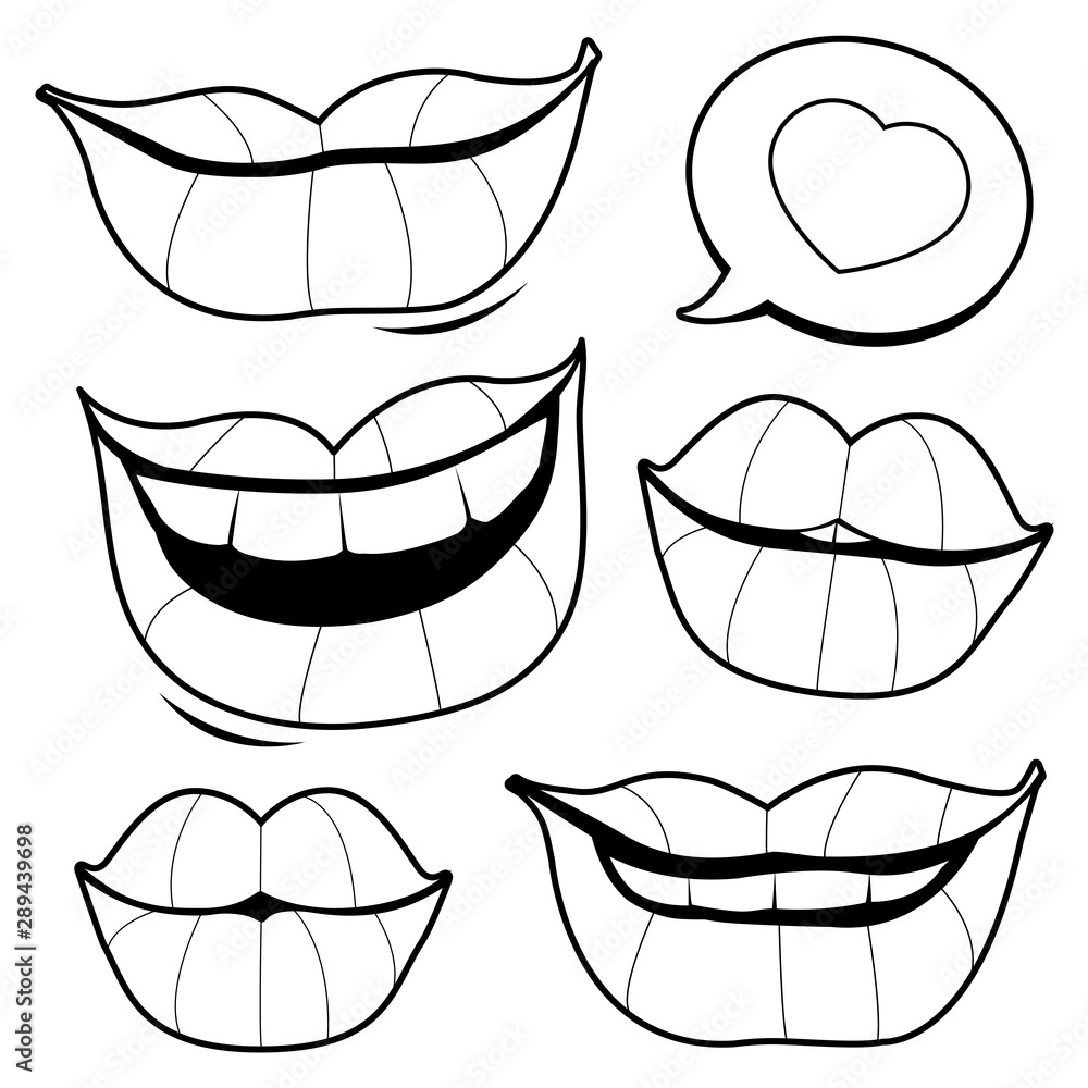 Lips Coloring Page