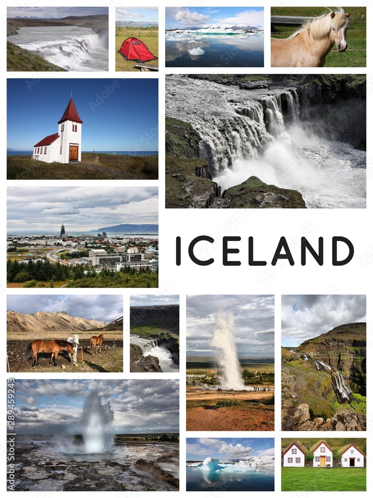 Iceland postcard Stock Photo | Adobe Stock