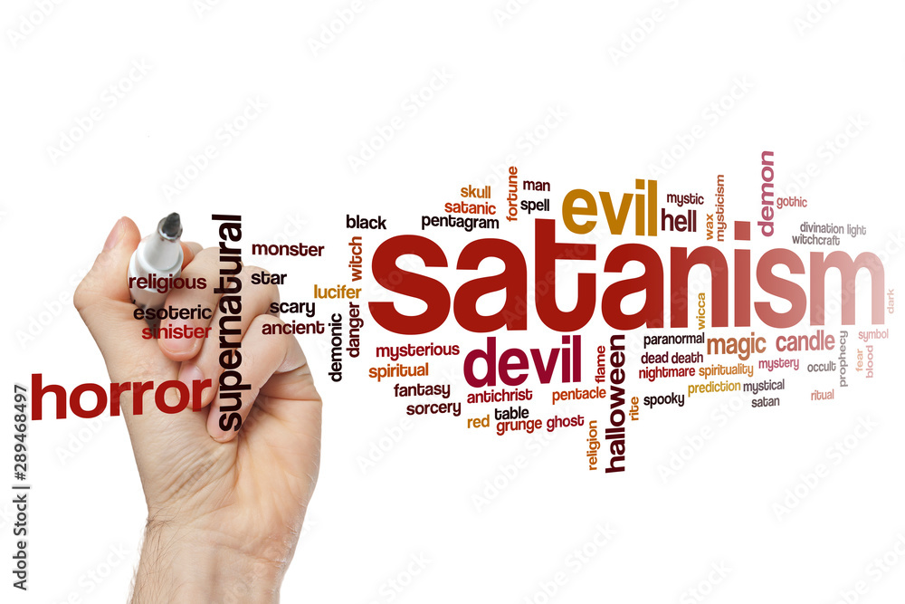 Satanism word cloud Stock Photo | Adobe Stock