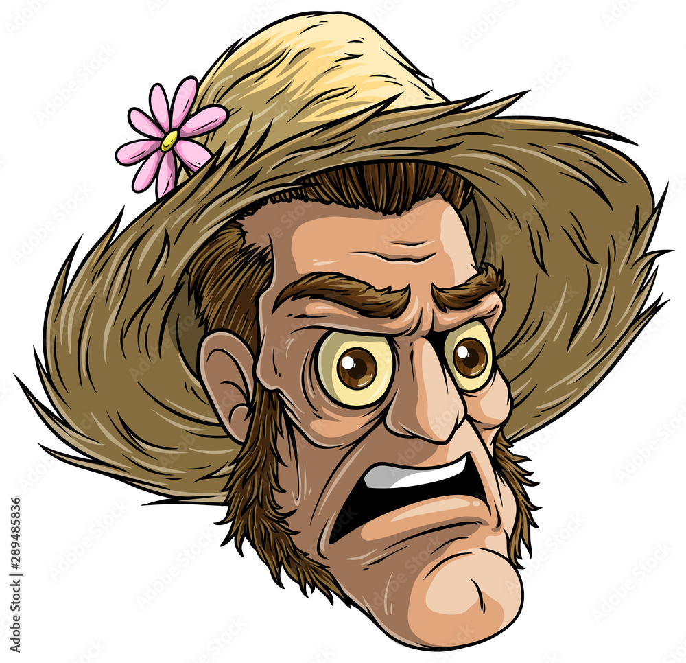 Angry Farmer Cartoon