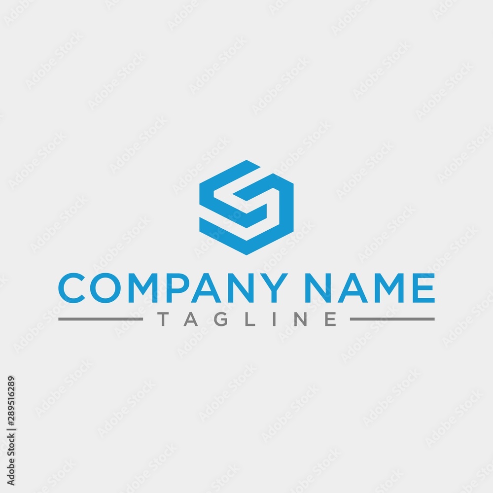 the creative design lines the SC hexagon shape and the cube logo with ...