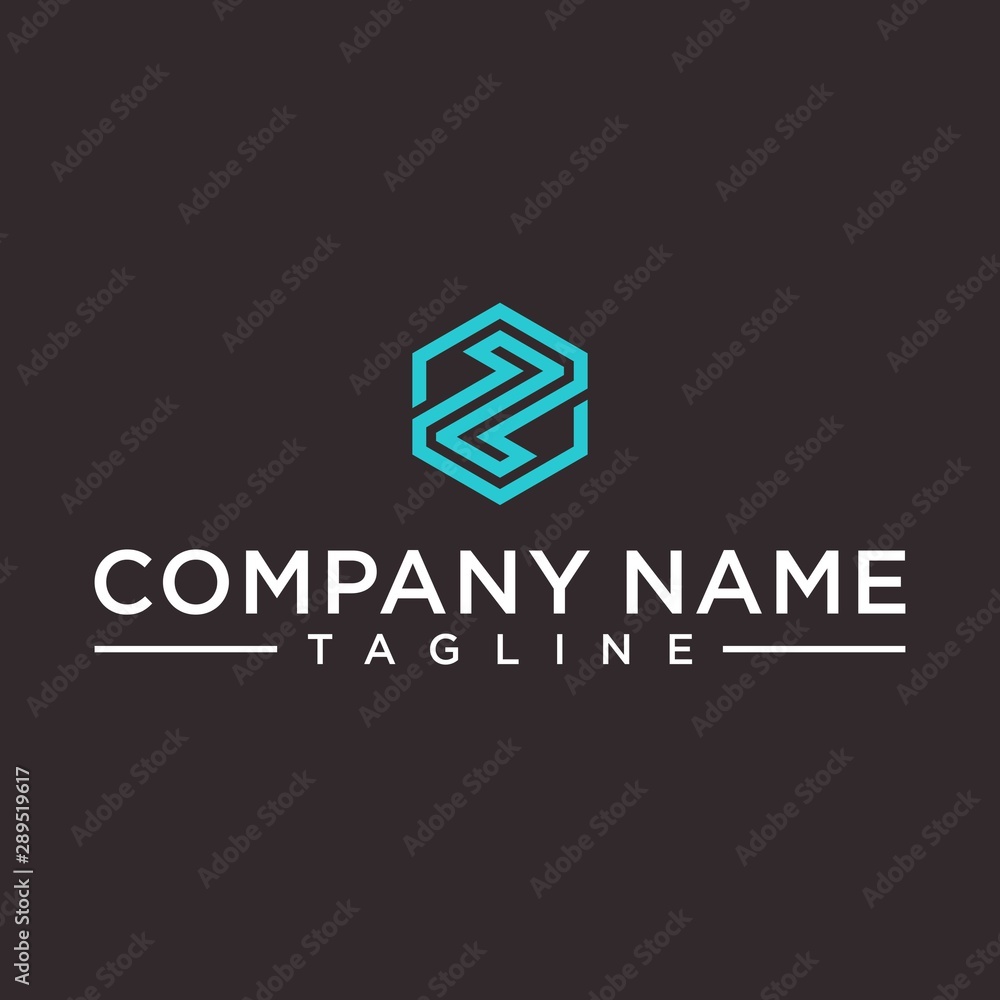 Z letter logo in the form of hexagons and cube logos with letter ...