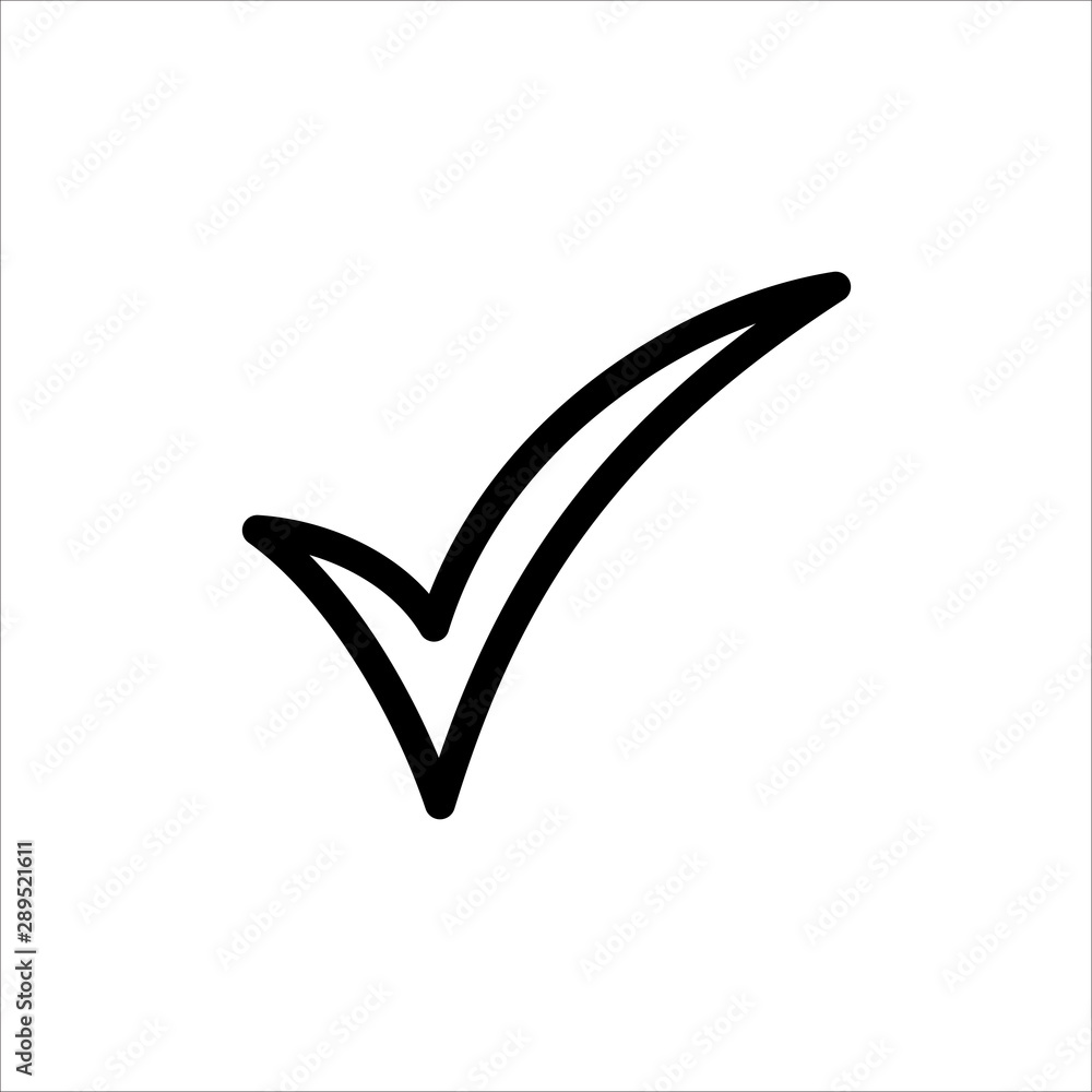 Vector check mark icon. symbol of check list, approval, or confirm with ...