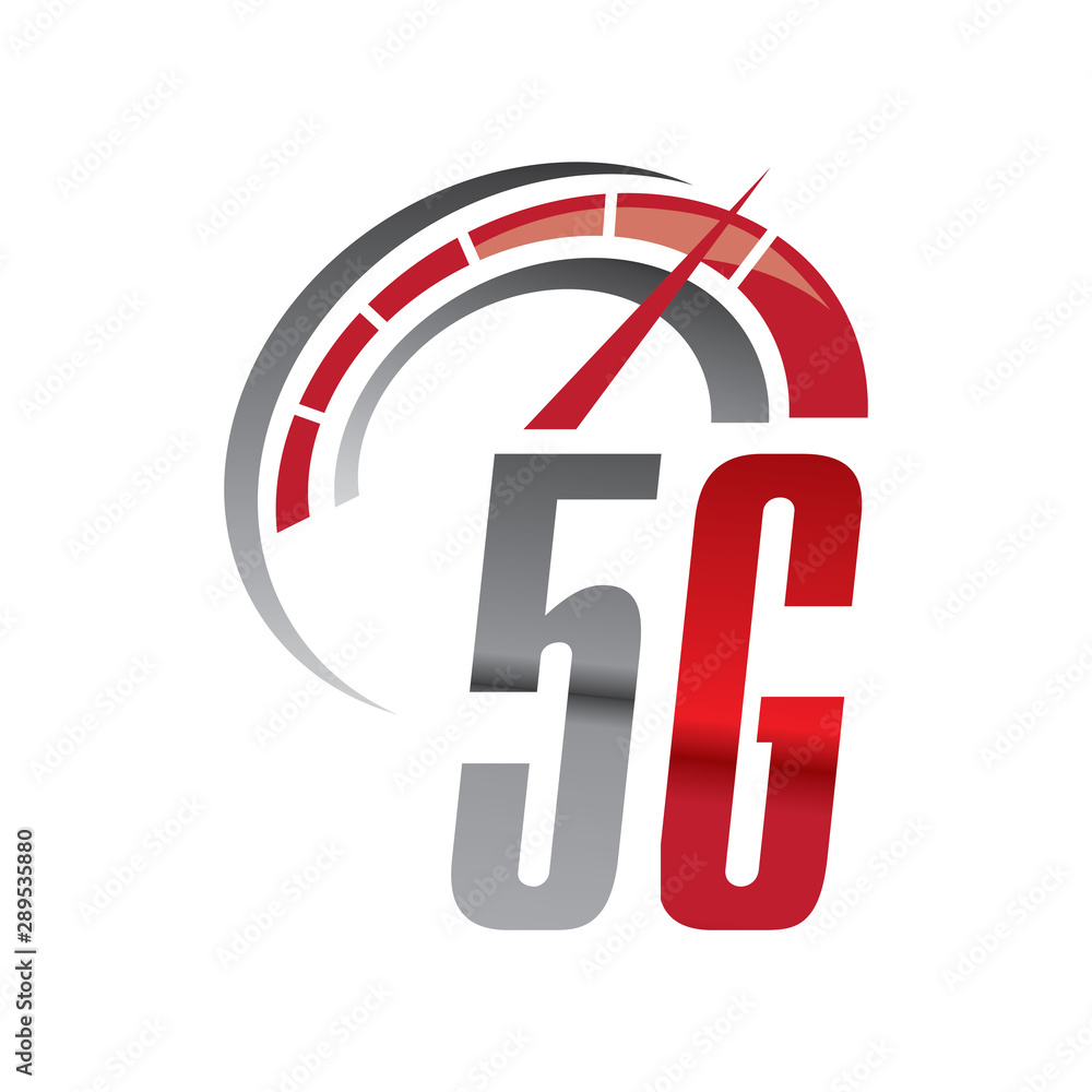 Vector logo for 5G Internet and cellular Stock Vector | Adobe Stock