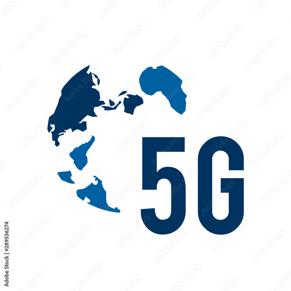 Vector logo for 5G Internet and cellular Stock Vector | Adobe Stock