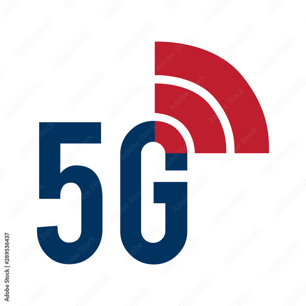 Vector logo for 5G Internet and cellular Stock Vector | Adobe Stock