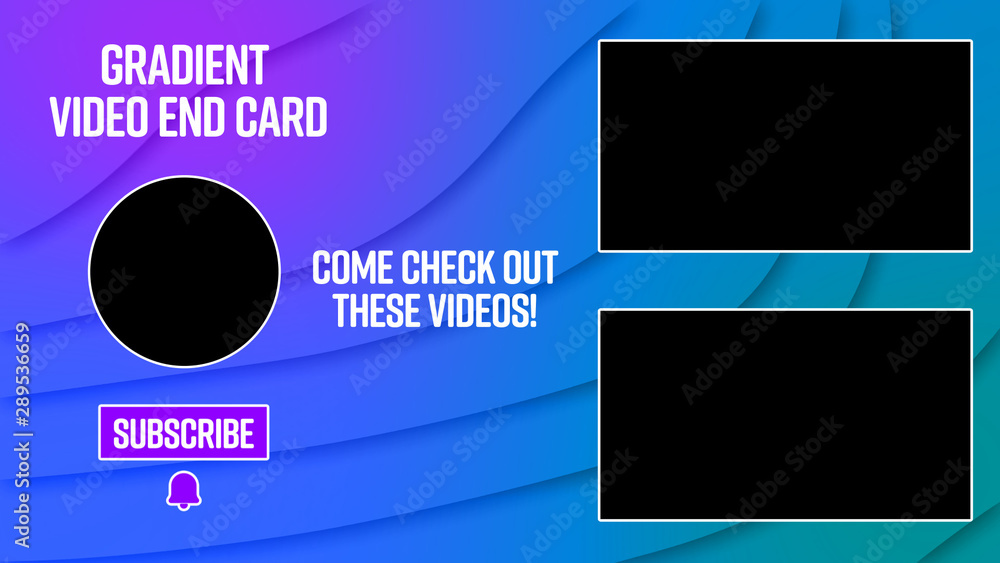 Gradient End Card Stock Template | Adobe Stock