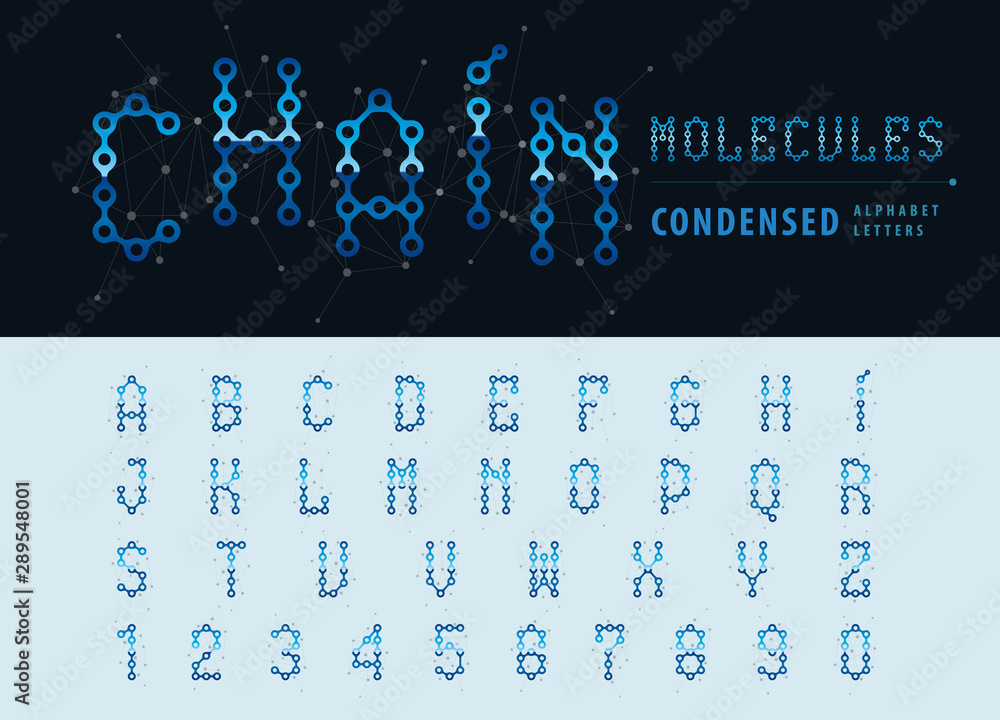 Vector of abstract Chain Alphabet Letters and numbers Stock Vector ...