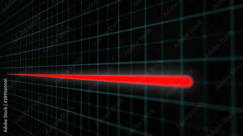 Cardiac arrest on the medical monitor, heart stops beating. The human ...