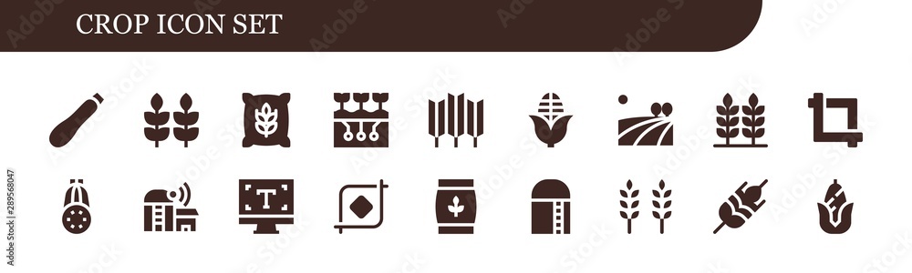 crop icon set Stock Vector | Adobe Stock