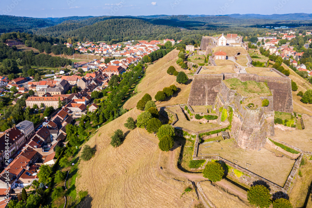 Star shaped bastions and outworks of Citadelle de Bitche, fortress and ...