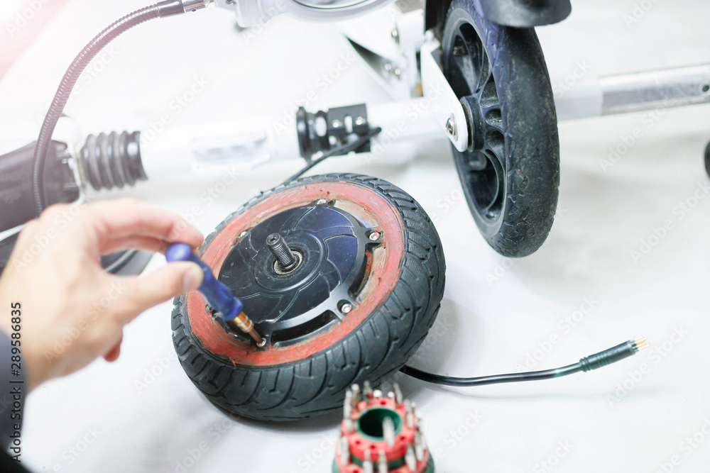 electric motor repair electric scooter wheel. Eco-friendly electric ...