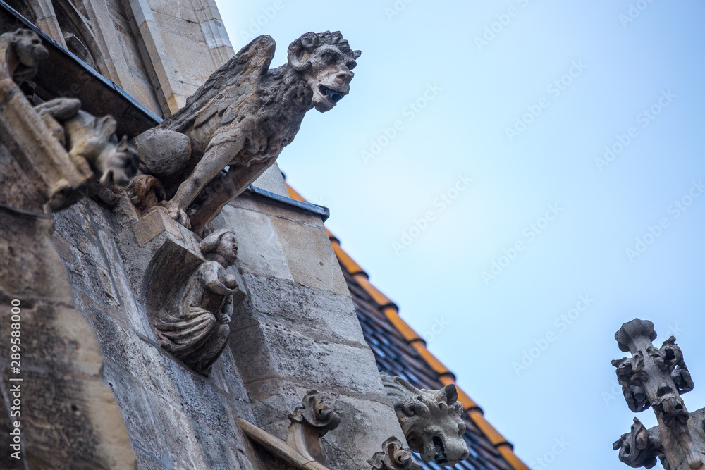 Elements of Gothic architecture. Grotesque, chimera and gargoyle ...