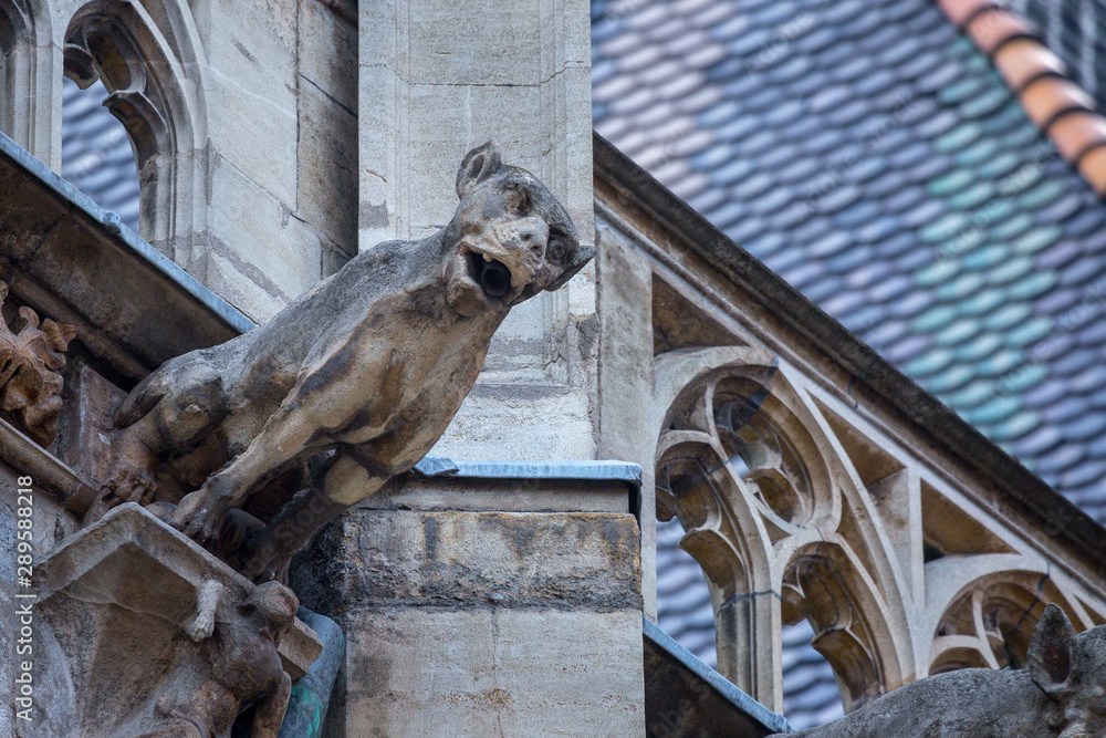 Elements of Gothic architecture. Grotesque, chimera and gargoyle ...