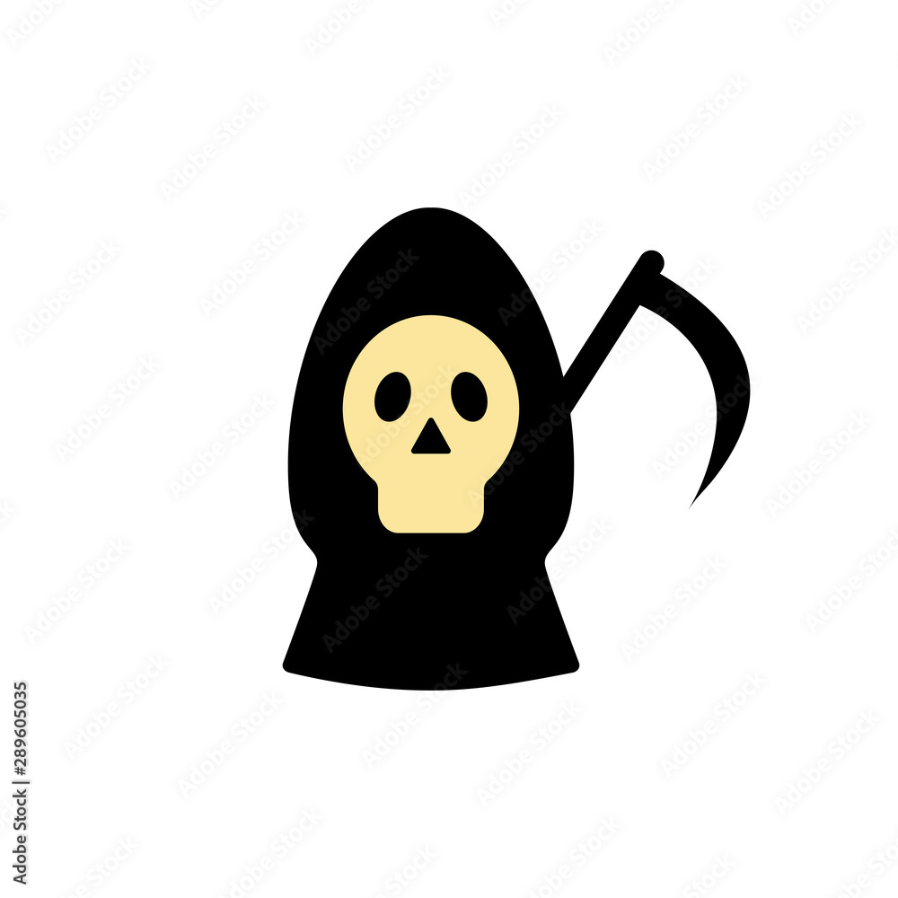 Death, Reaper of souls symbol as logo, icon. Vector illustration ...