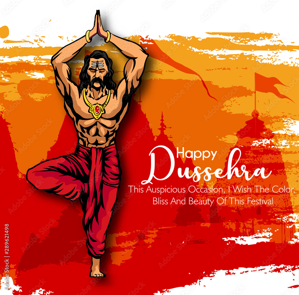 Dussehra festival sale banner or poster design Lord Rama killing Ravana ...