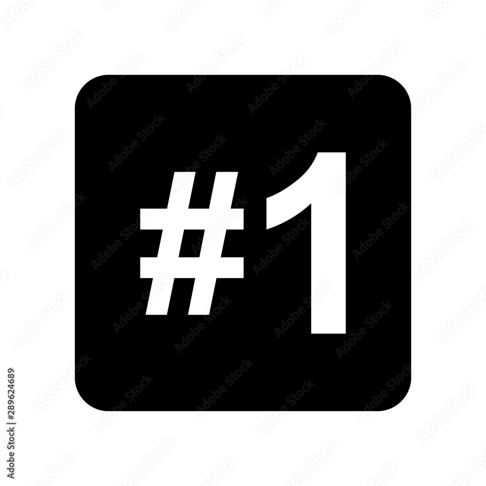 Number 1 one icon logo design for champion winner leader design vector ...