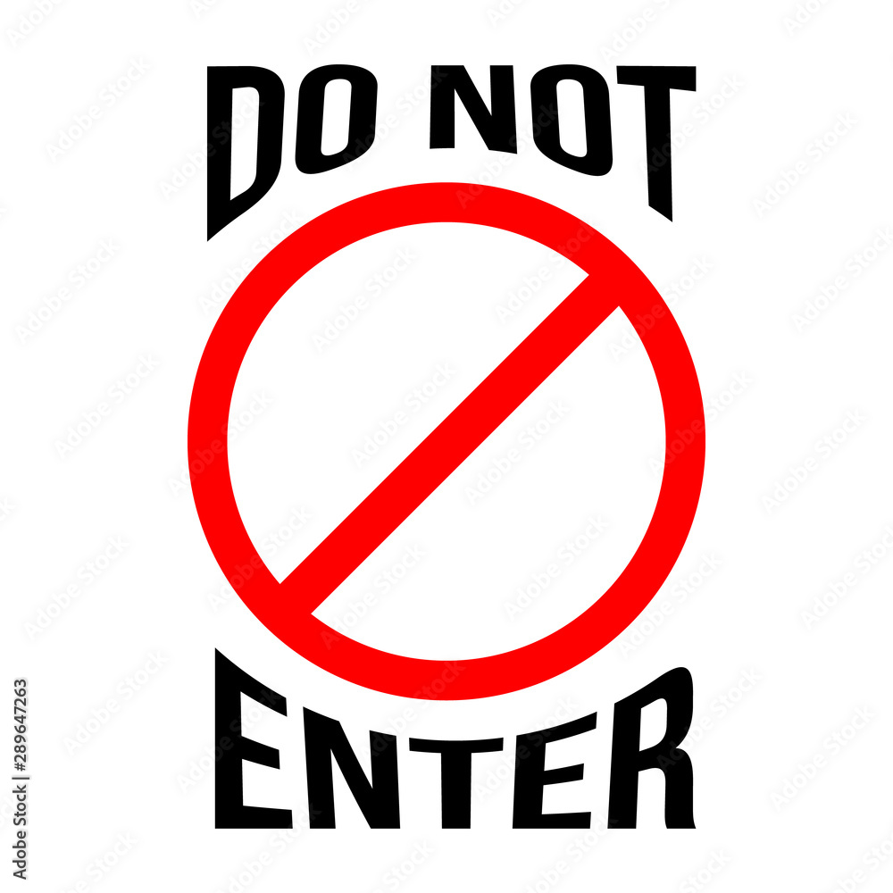 Do Not Enter Logo