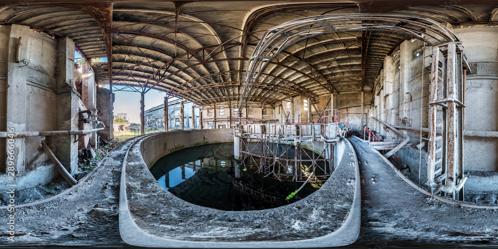Full spherical seamless hdri panorama 360 degrees angle view concrete ...