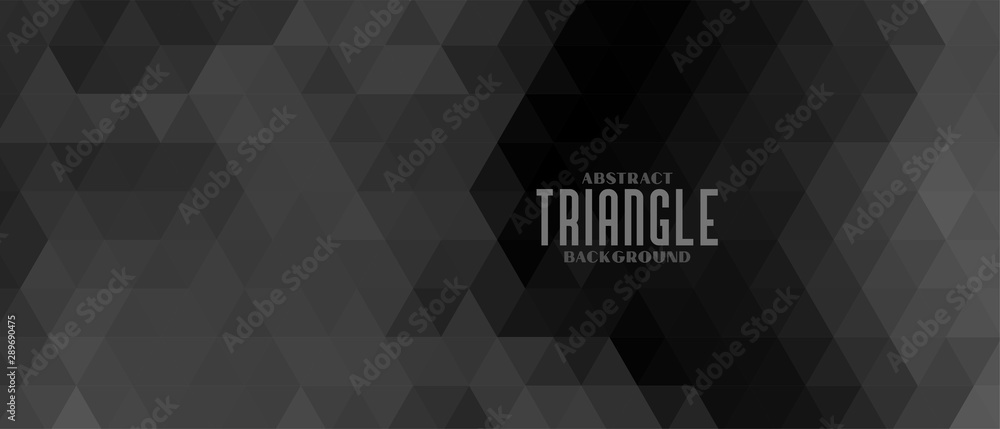 dark black background with triangle shapes design Stock Vector | Adobe ...