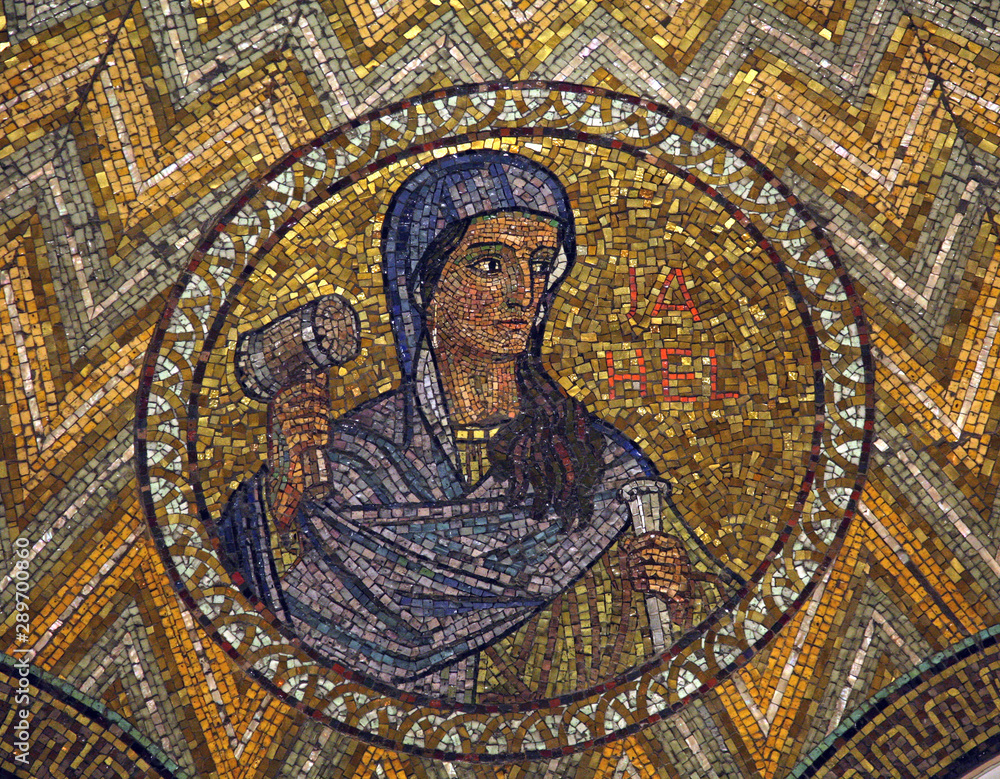 Photo & Art Print Rachel, mosaic, Jerusalem-The Church of Hagia Maria ...