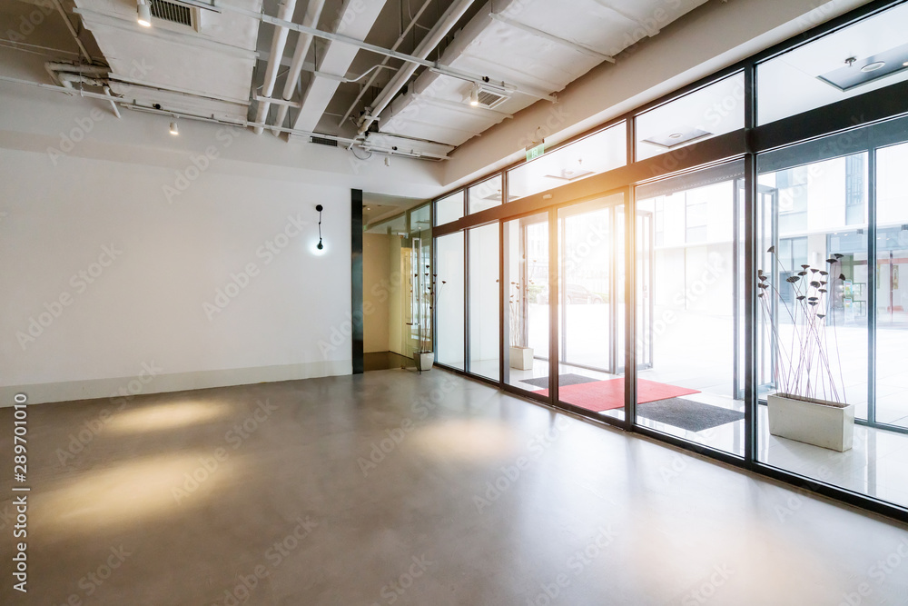 Entrance hall and empty floor tile, interior space Stock Photo | Adobe ...