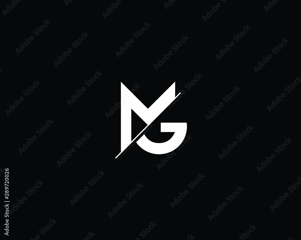 Poster Professional and Minimalist Letter MG Logo Design, Editable in ...
