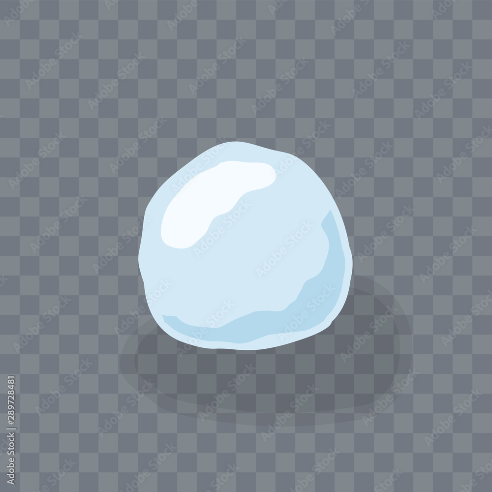 Snow ball ice. Winter design snowy icicle snowball. White blue snow ...