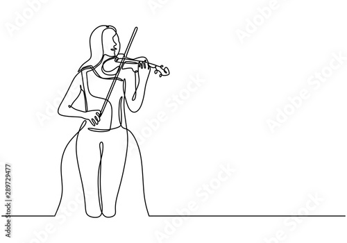 Anime Girl Playing Violin Drawing