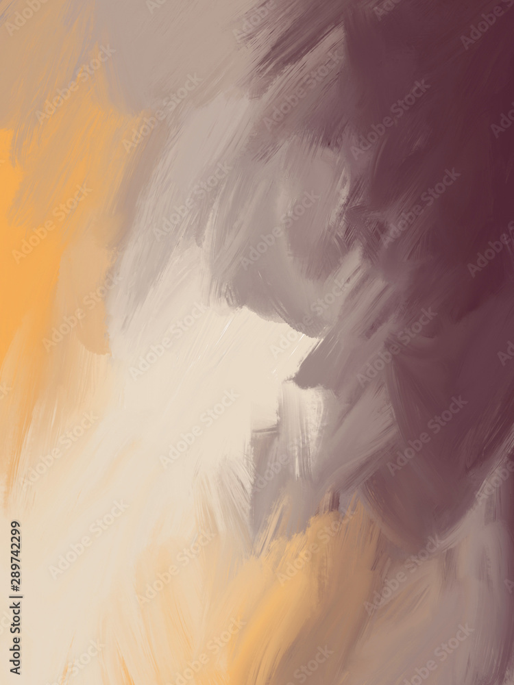 Chocolate and yellow abstract oil painting for background and wallpaper ...