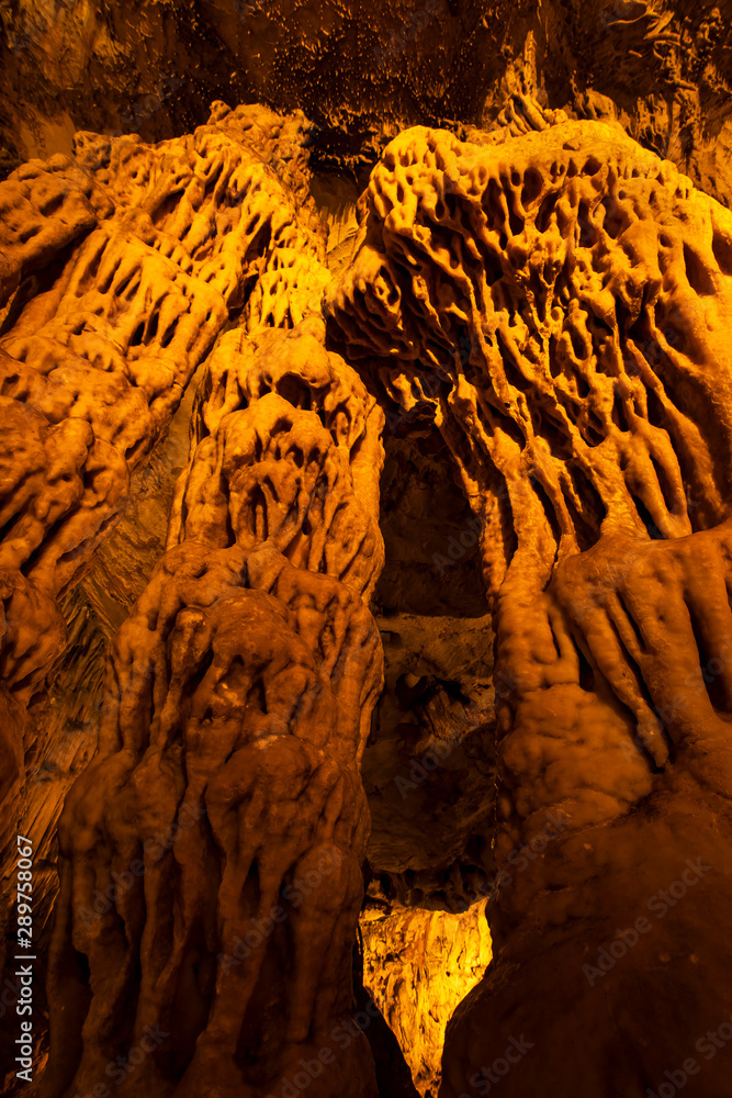 Cave formations. Ballica Cave. Tokat Turkey. The Ballica Cave ...